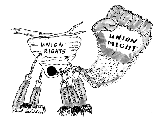 Political Cartoons About Unions