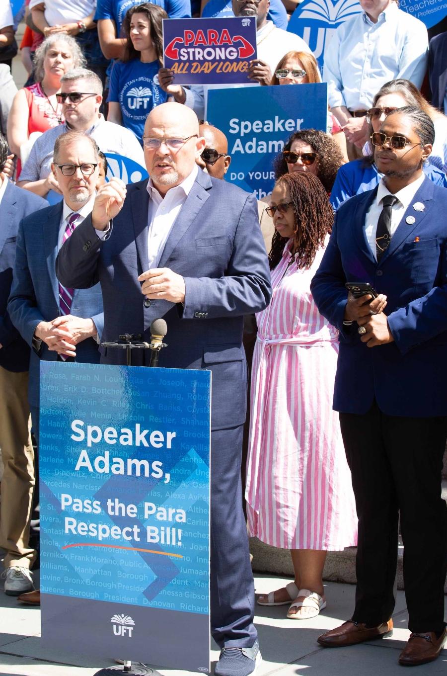 UFT demands Council speaker give 'RESPECT check' a hearing