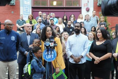 UFT celebrates class size milestone
