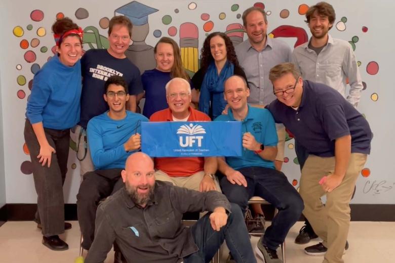 Wearing blue for a fair contract