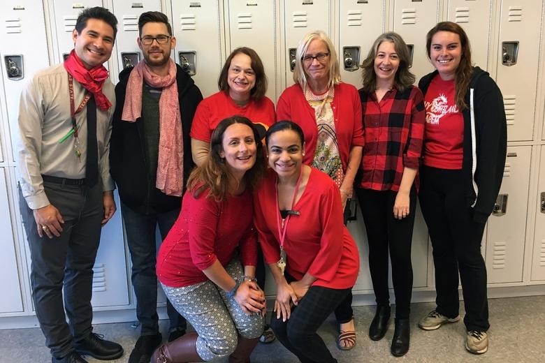 Wearing red for Chicago teachers