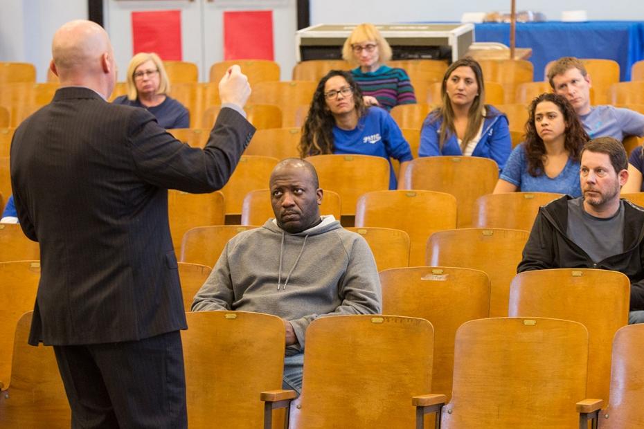 Mulgrew visits PS 811, Queens