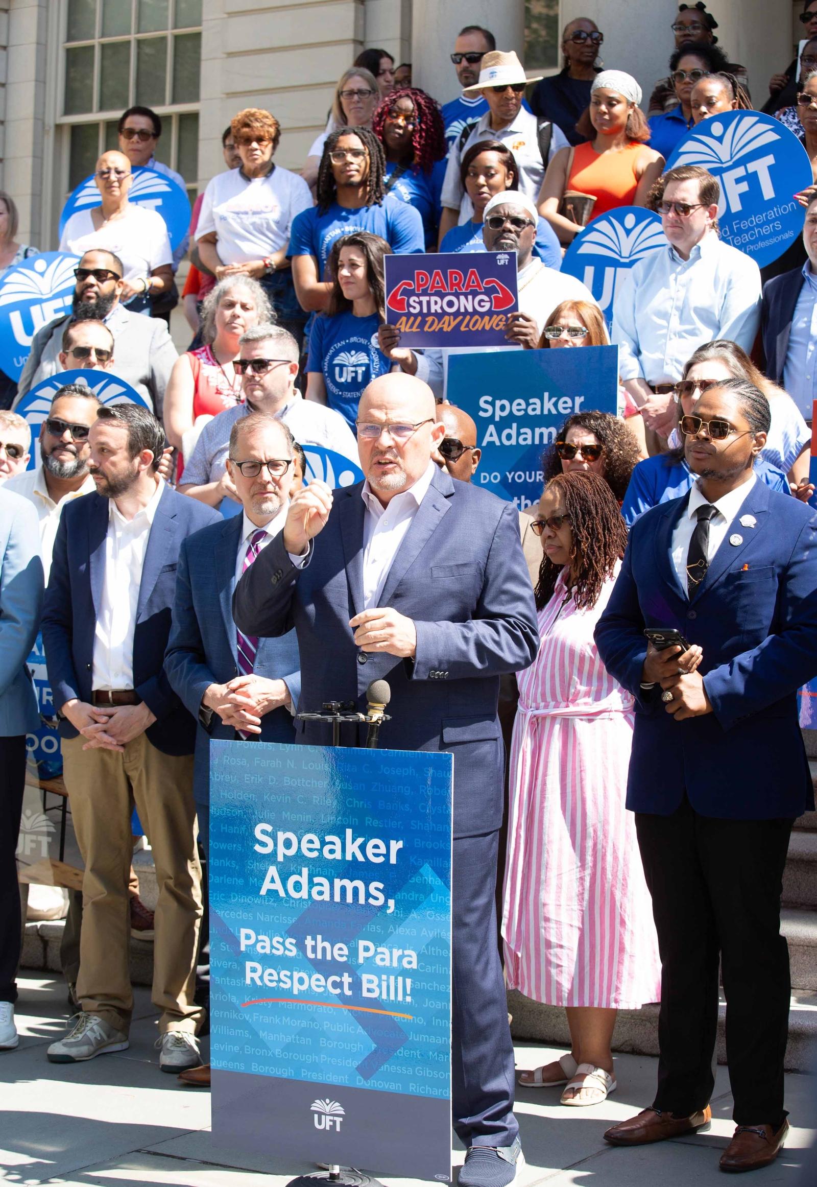 UFT demands Council speaker give 'RESPECT check' a hearing