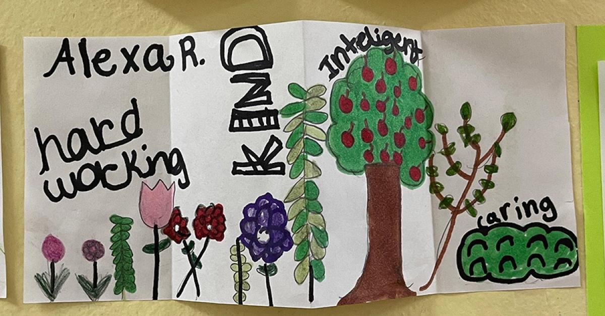 A classroom word garden